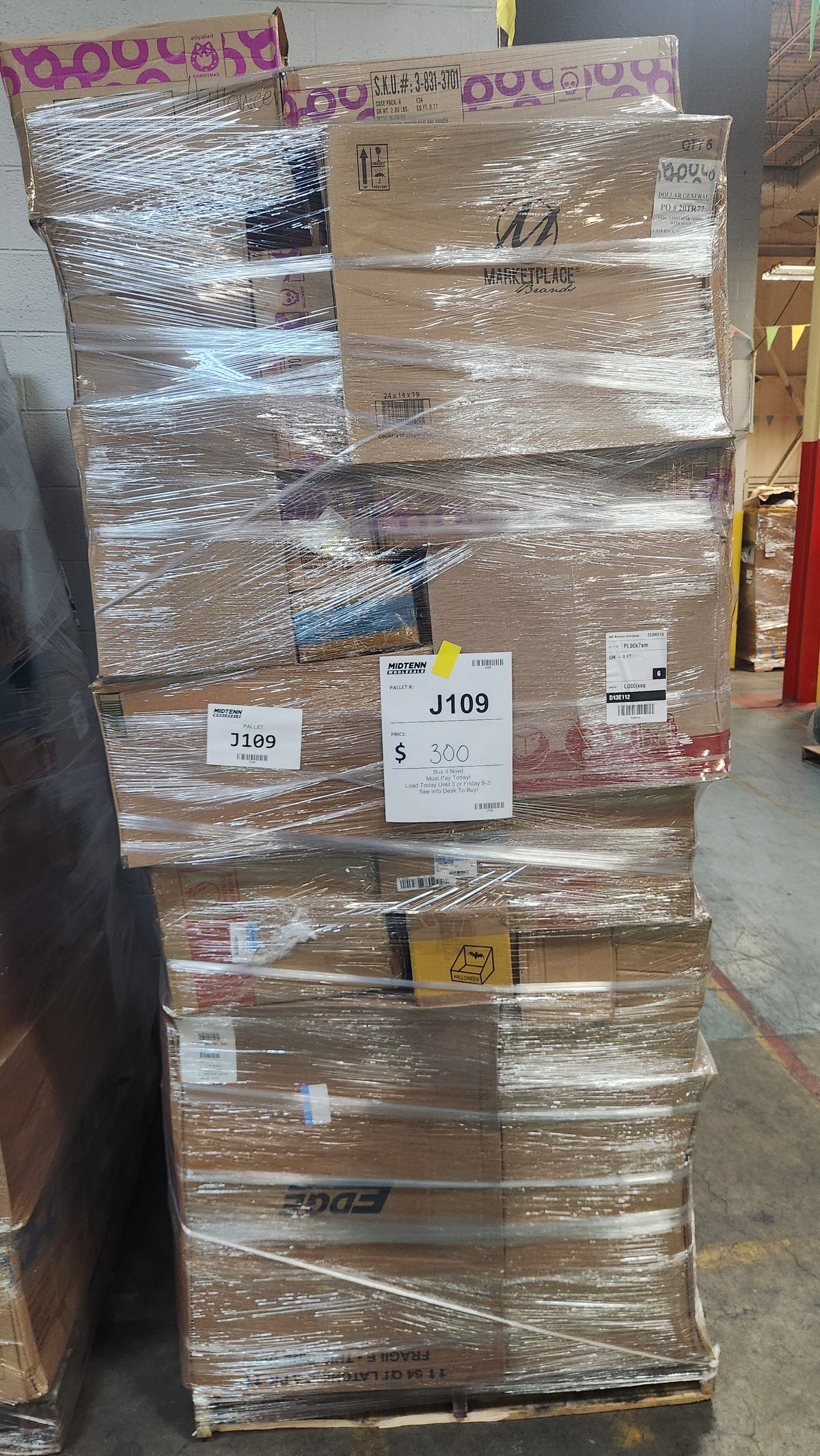 DG 8ft Mega Pallet- Mystery GM- J109 — MidTenn Wholesale